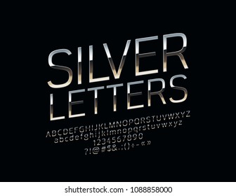 Vector Stylish Silver Alphabet Set Uppercase Stock Vector (Royalty Free ...