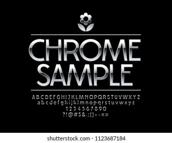 Vector Silver Letters Reflective Metallic Font Stock Vector (Royalty ...