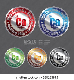 Vector Silver Metallic High Calcium Atomic Stock Vector (Royalty Free ...