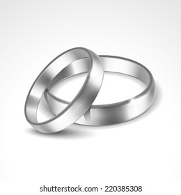 Vector Silver Rings Isolated On White Stock Vector (Royalty Free ...