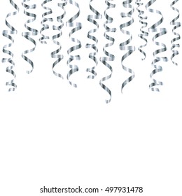 Vector Silver Serpentine Ribbons Hanging Top Stock Vector (Royalty Free ...