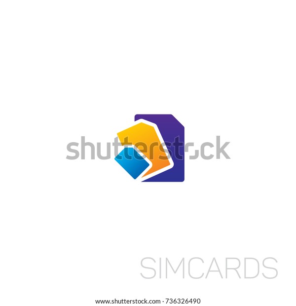 Vector Sim Cards Logo Stock Vector (Royalty Free) 736326490 Vector Sim Cards Logo Stock Vector (Royalty Free) 736326490