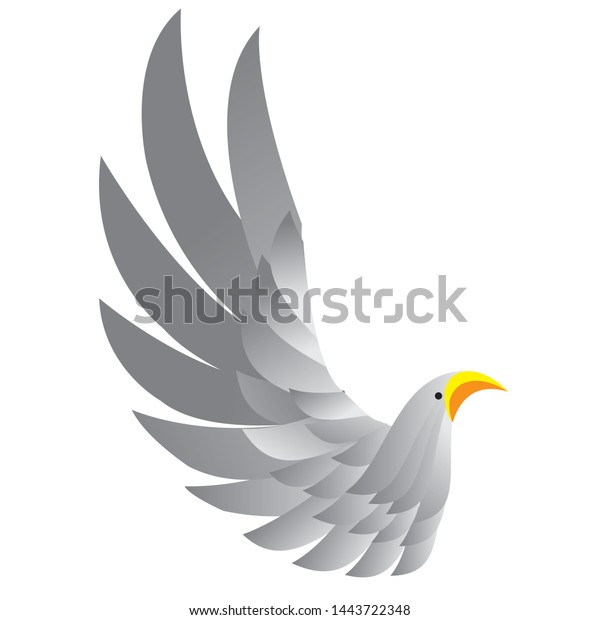 Vector Simple Bird Head Symbols Stock Vector (Royalty Free) 1443722348 ...