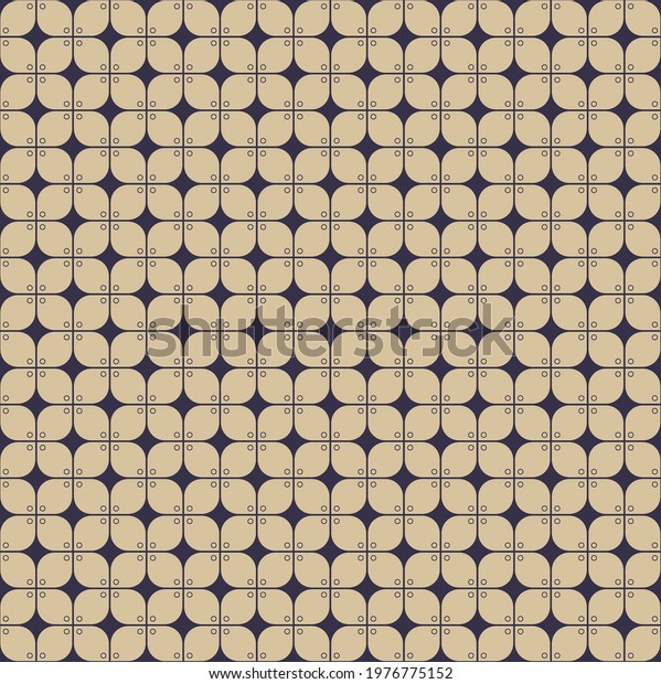 Vector Simple Indonesian Batik Kawung Geometric Stock Vector (Royalty ...