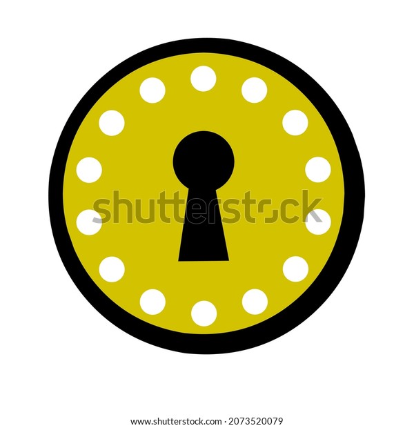 Vector Simple Keyhole Yellow Color Can Stock Vector (Royalty Free ...