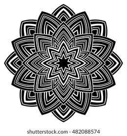 Vector Simple Mandala On White Background Stock Vector (Royalty Free ...