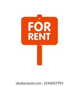 Vector Simple Rent Sign Stock Vector (Royalty Free) 2196057793 ...
