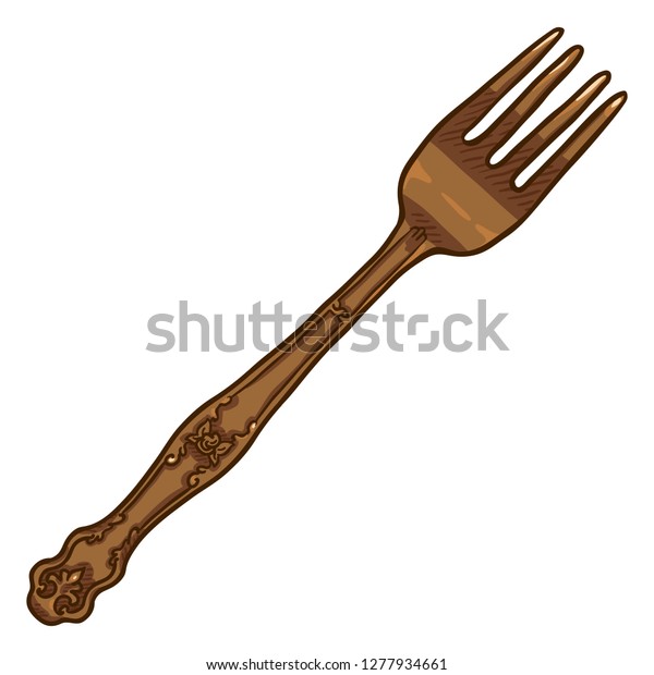 Vector Single Cartoon Bronze Vintage Engraved: vector de stock (libre ...