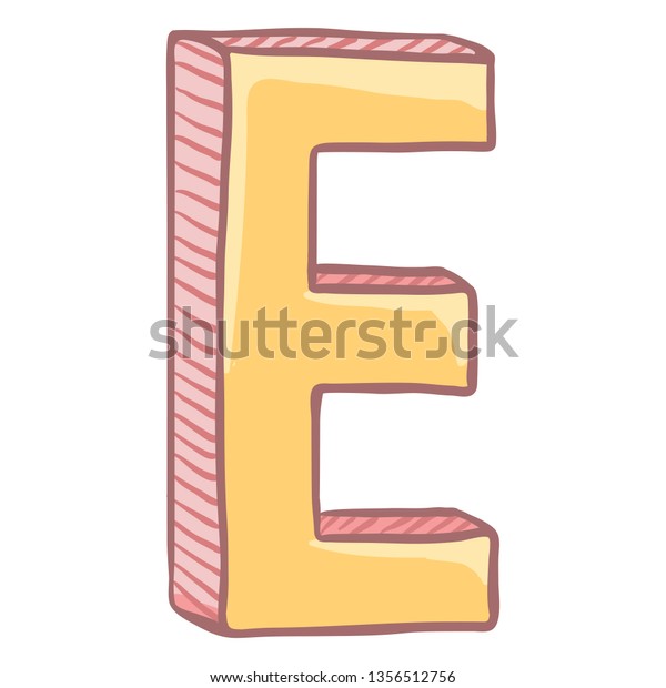 Vector Single Cartoon Illustration Letter E 스톡 벡터(로열티 프리) 1356512756 ...