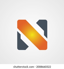 Vector Single Letter N Bold Logo Stock Vector (Royalty Free) 2008660322 ...