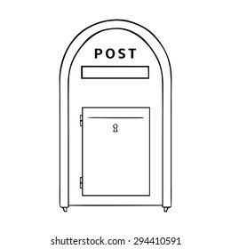 Vector Single Sketch Street Postbox Outdoor: เวกเตอร์สต็อก (ปลอดค่า ...
