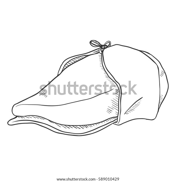 Vector Single Sketch Tweed Retro Cap 스톡 벡터(로열티 프리) 589010429 | Shutterstock