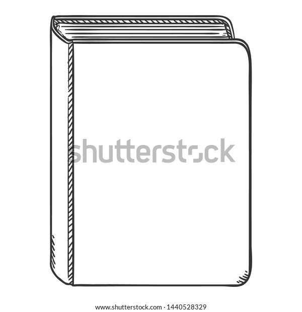 Vector Sketch Illustration Hardcover Closed Book Stock Vector (Royalty ...