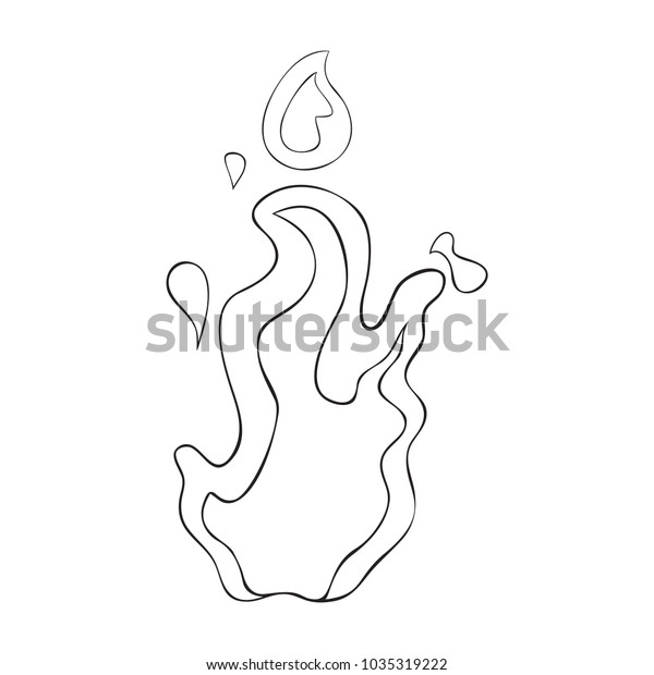 Vector Sketch Illustration Object Nature Outline Stock Vector (Royalty ...