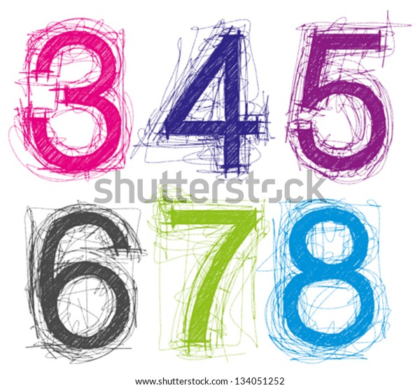 Vector Sketch Letters Pencil Style Stock Vector (Royalty Free ...