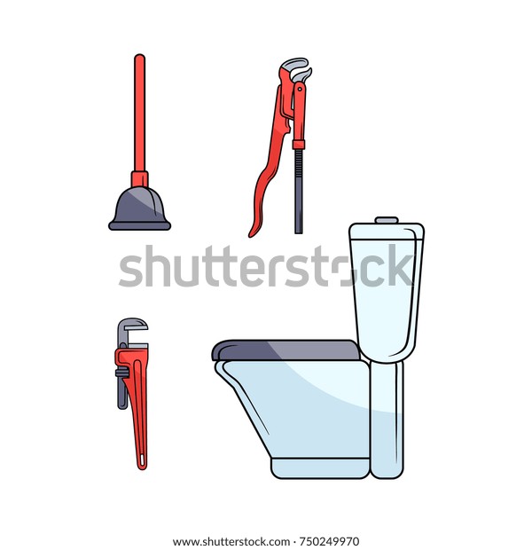 Vector Sketch Plumbing Tools Equipment Set Stock Vector (Royalty Free ...