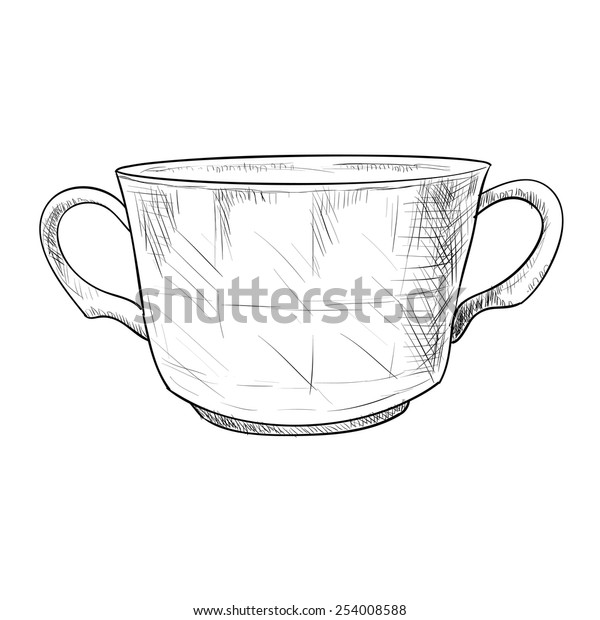 Vector Sketch Pot Hand Draw Illustration Stock Vector (Royalty Free ...