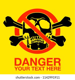 Vector Skull Danger Sign: vector de stock (libre de regalías ...