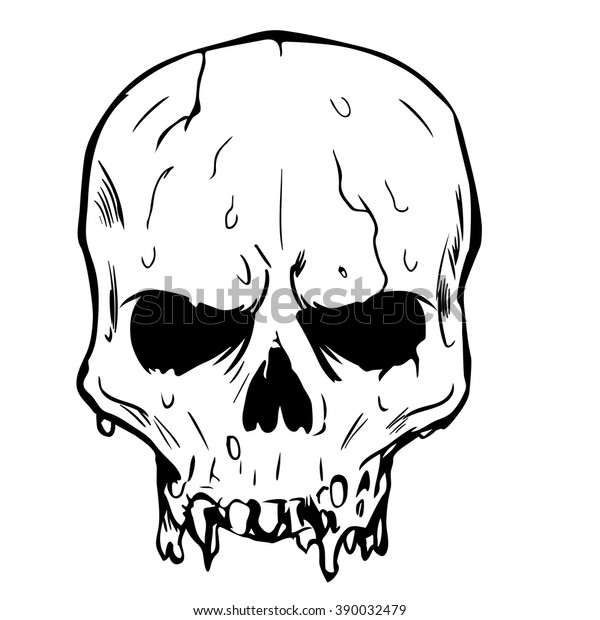 Vector Skull No Jaw Stock Vector (Royalty Free) 390032479