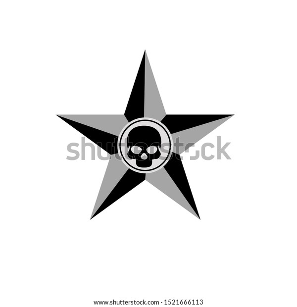 Vector Skull Star Illustration Design Skull Stock Vector (Royalty Free ...