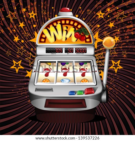 Vector Slot Fruit Machine Cherry Winning Stock Vector (Royalty Free ...