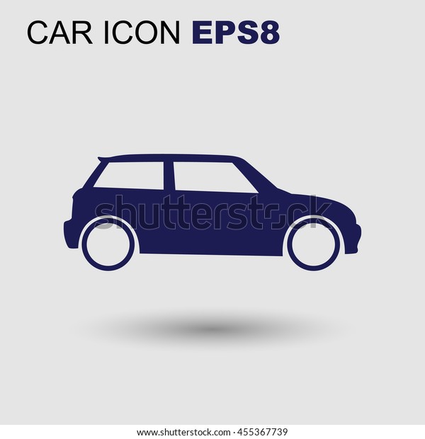 Vector Small Car Icon Stock Vector (Royalty Free) 455367739 | Shutterstock