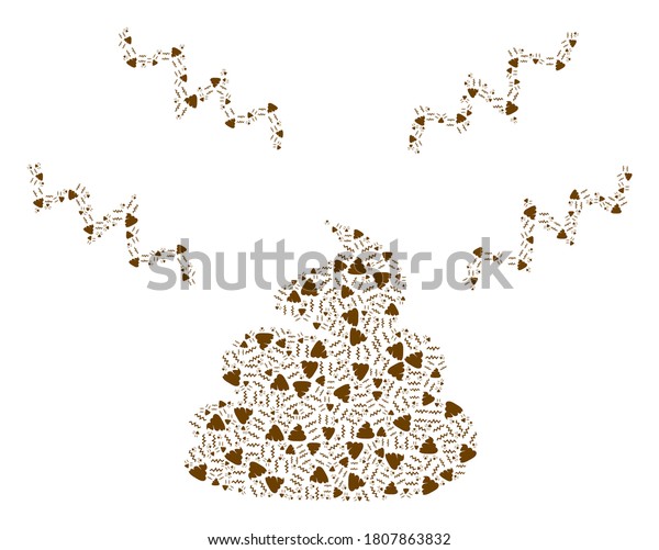 Vector Smelly Shit Mosaic Made Random Stock Vector (Royalty Free ...