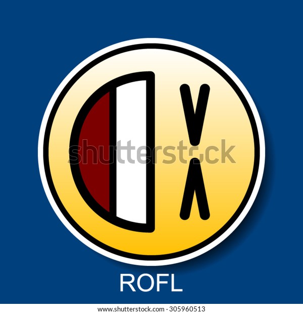 Vector Smiley Rolling On Floor Laughing Stock Vector (Royalty Free ...