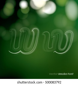 Vector Smoke Font Letter W Stock Vector (Royalty Free) 500083792 ...