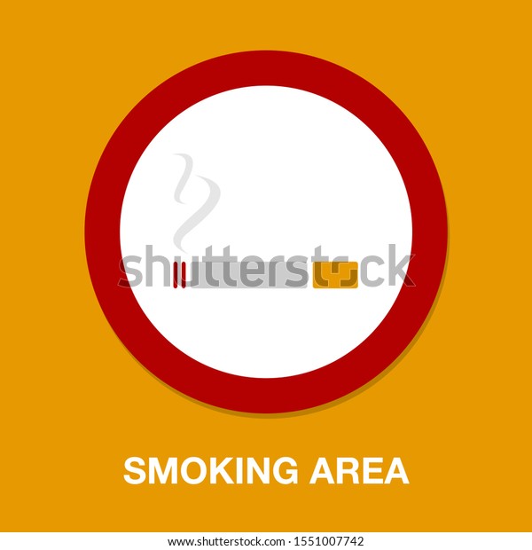 Vector Smoking Area Sign Smoking Zone Stock Vector (Royalty Free ...