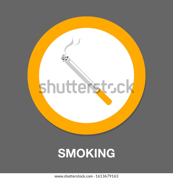 Vector Smoking Area Sign Smoking Zone Stock Vector (Royalty Free ...