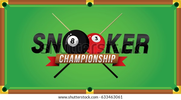Vector Snooker Championship Template Design Table Stock Vector (Royalty ...