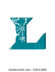 Vector Snow Font Letter L Stock Vector (Royalty Free) 118111684