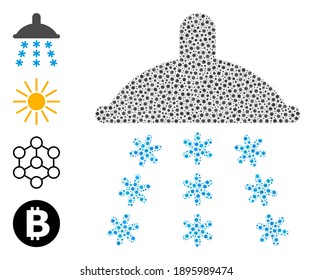 Vector Snow Shower Icon Covid2019 Collage Stock Vector (Royalty Free ...