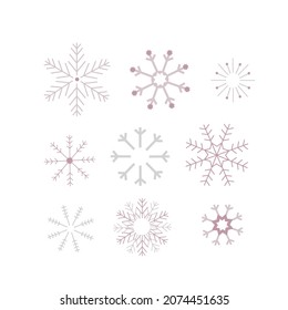 Vector Snowflake Icons Minimal Shapes Modern Stock Vector (Royalty Free ...