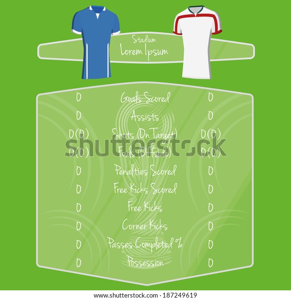 Vector Soccer Team Player Charts Editable Stock Vector (Royalty Free ...