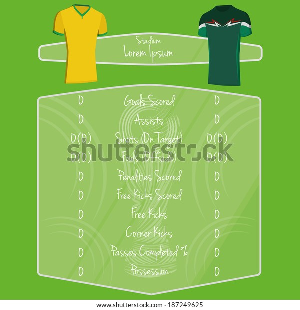 Vector Soccer Team Player Charts Editable Stock Vector (Royalty Free ...