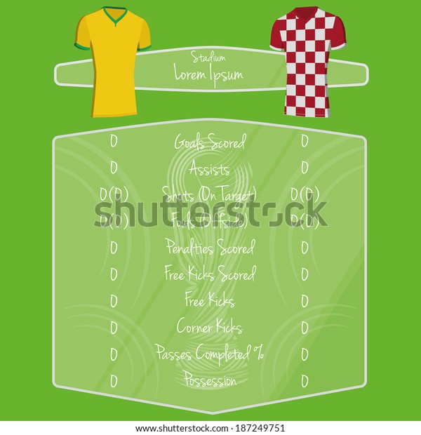 Vector Soccer Team Player Charts Editable Stock Vector (Royalty Free ...