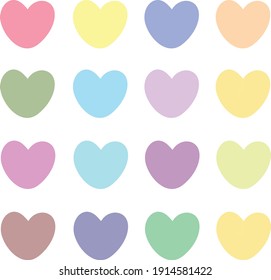 Vector Soft Color Heart Design Stock Vector (Royalty Free) 1914581422 ...