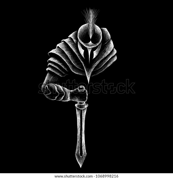 Vector Soldier Roman Army Tshirt Design Stock Vector (Royalty Free ...
