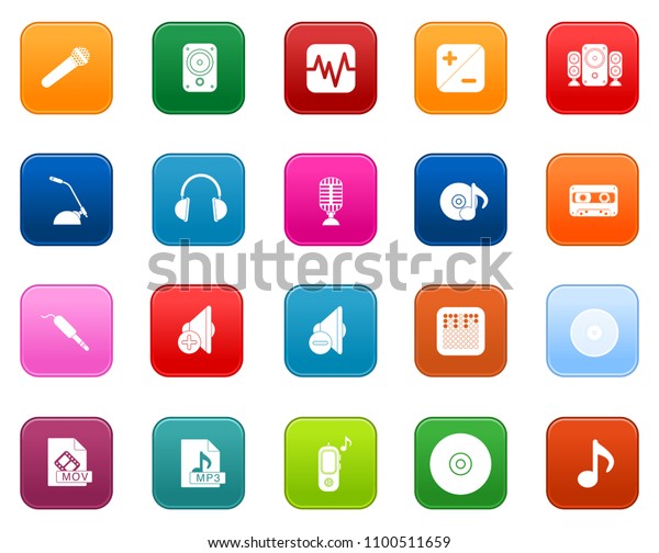 Vector Sound Music Icons Set Radio Stock Vector (Royalty Free ...