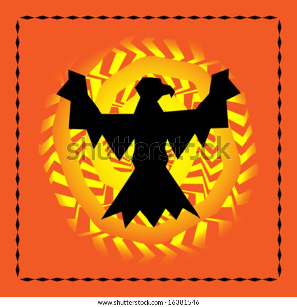 Vector Southwestern Design Eagle Sun Stock Vector (Royalty Free) 16381546