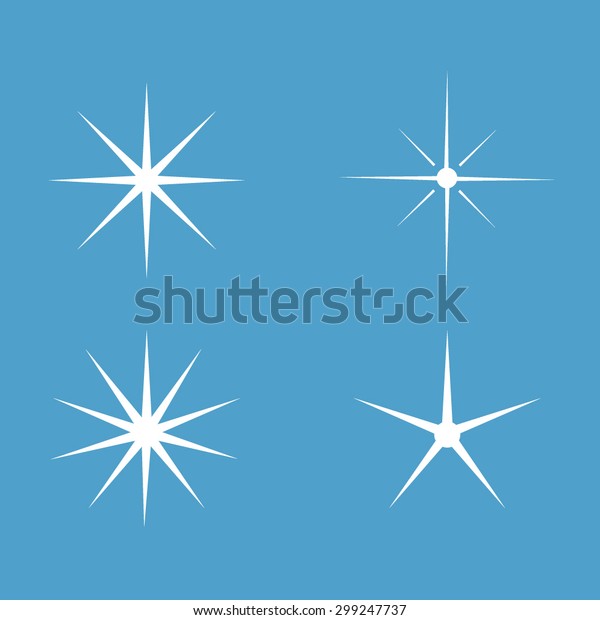 Vector Sparkles Symbols Light Stars Set Stock Vector (Royalty Free ...