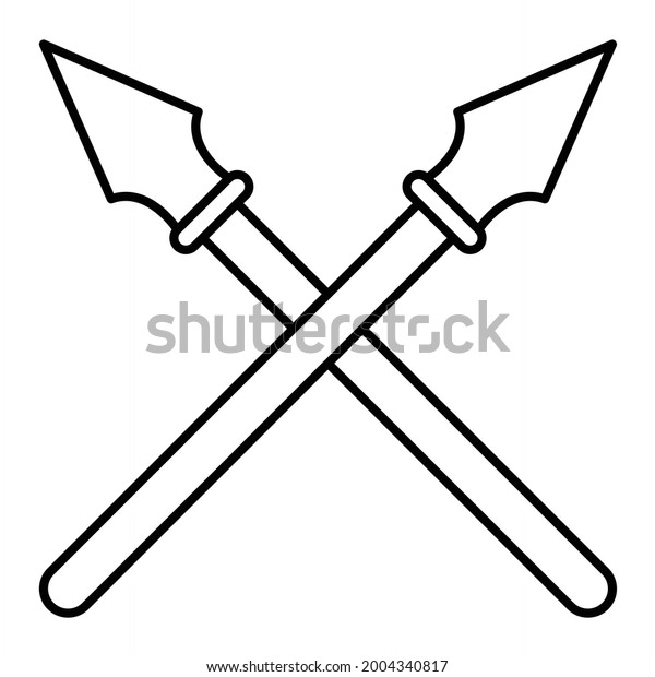 Vector Spear Outline Icon Design Stock Vector (Royalty Free) 2004340817 ...