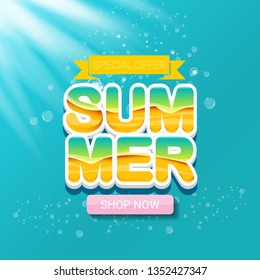 Vector Special Offer Summer Label Design Stock Vector (Royalty Free ...