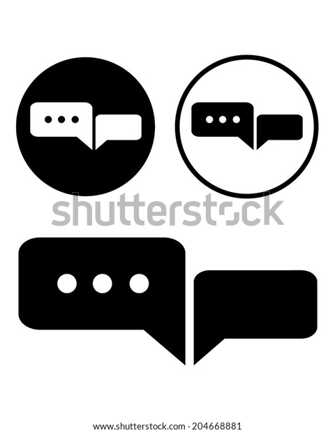 Vector Speech Text Message Icon Set Stock Vector (Royalty Free ...