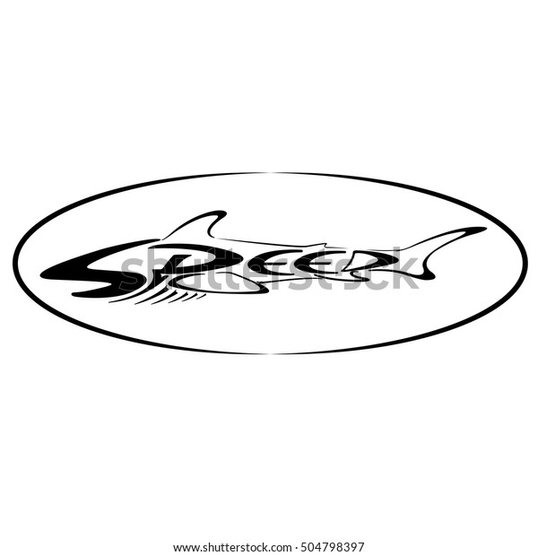 Vector Speed Shark Icons Symbol Isolated Stock Vector (Royalty Free ...