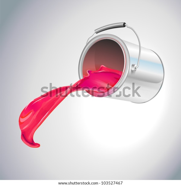Vector Spilled Paint Purple Splash Pouring Stock Vector (Royalty Free ...