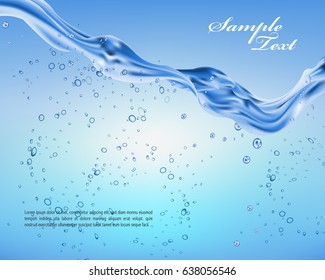 Natural Clean Water Realistic Transparent Blue: เวกเตอร์สต็อก (ปลอดค่า ...
