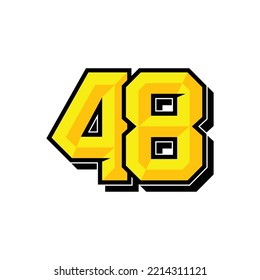 1,151 Number 48 Image In Black Images, Stock Photos & Vectors ...